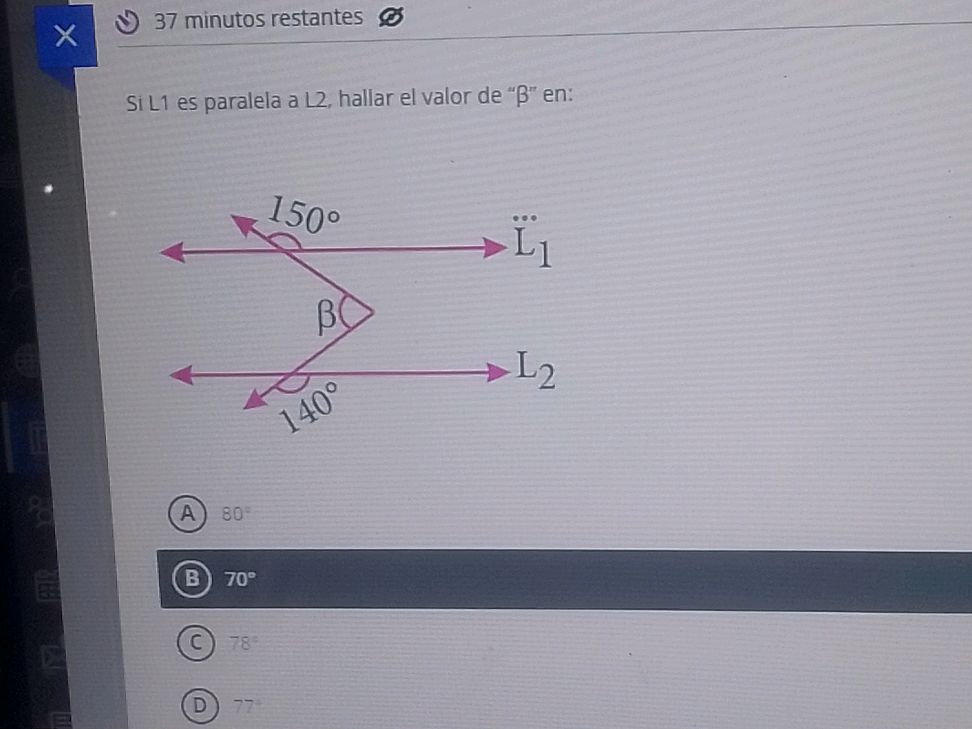 Si L1 es paralela a L2, hallar el valor de | StudyX