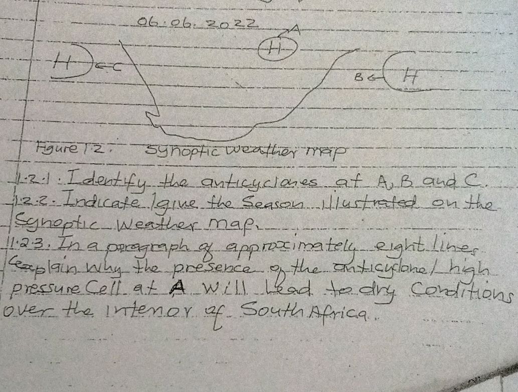 Figure 12. synoptic weather map 1.2.1. | StudyX