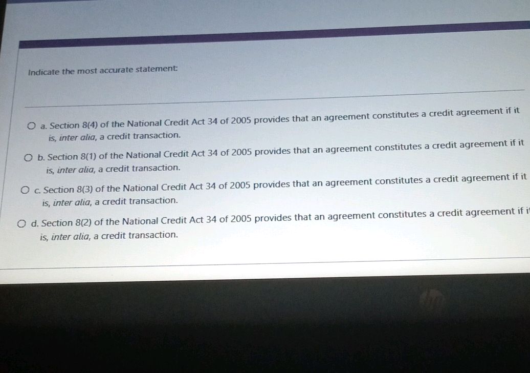 Indicate the most accurate statement: a. | StudyX