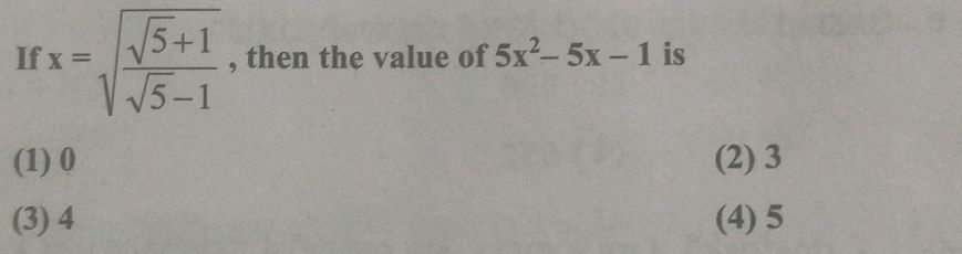 If $x = { { {5}+1}{ {5}-1}}$, then the | StudyX