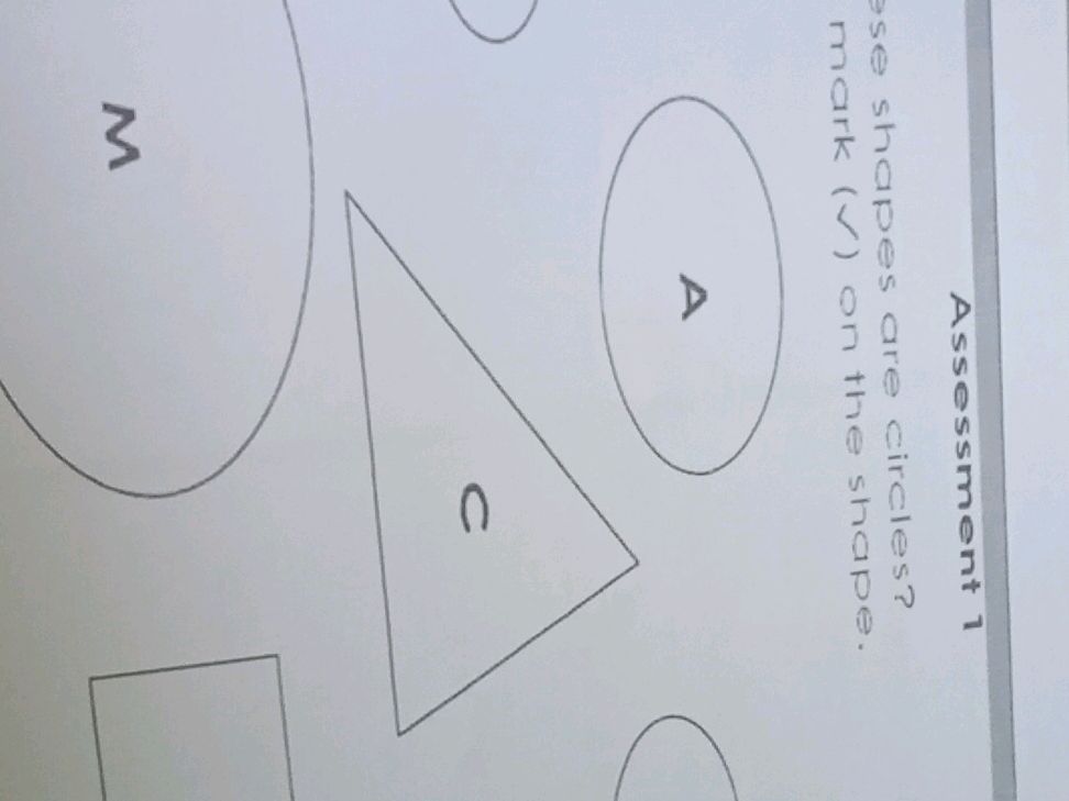 Are these shapes are circles? mark (√) on | StudyX