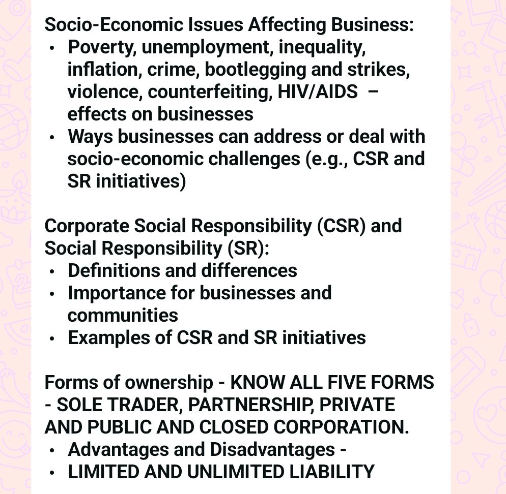 Socio-Economic Issues Affecting Business: * | StudyX
