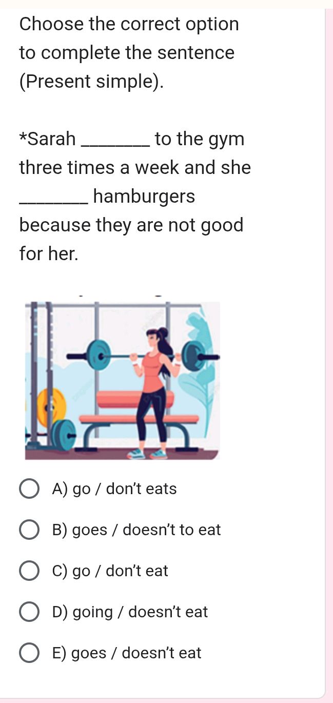 Choose the correct option to complete the | StudyX