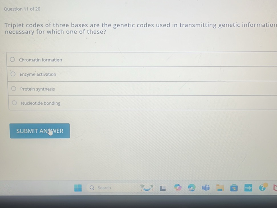 Triplet codes of three bases are the genetic | StudyX