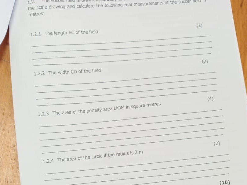 1. 2. The scale drawing and calculate the | StudyX