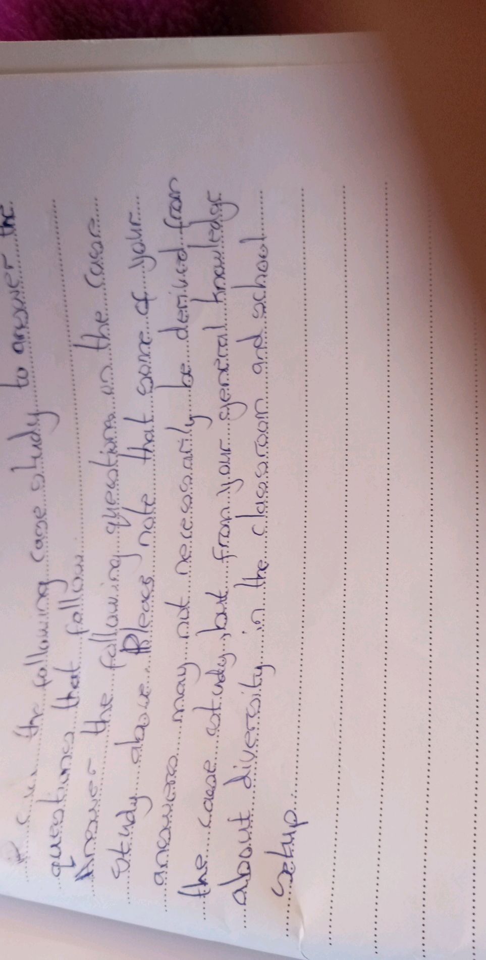 Answer the following case study questions | StudyX