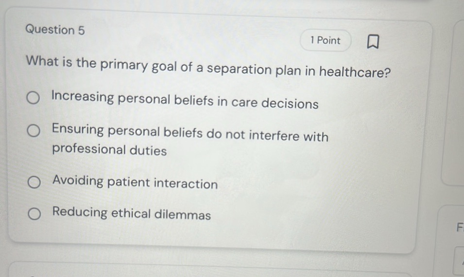 What is the primary goal of a separation | StudyX