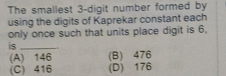 The smallest 3-digit number formed by using | StudyX