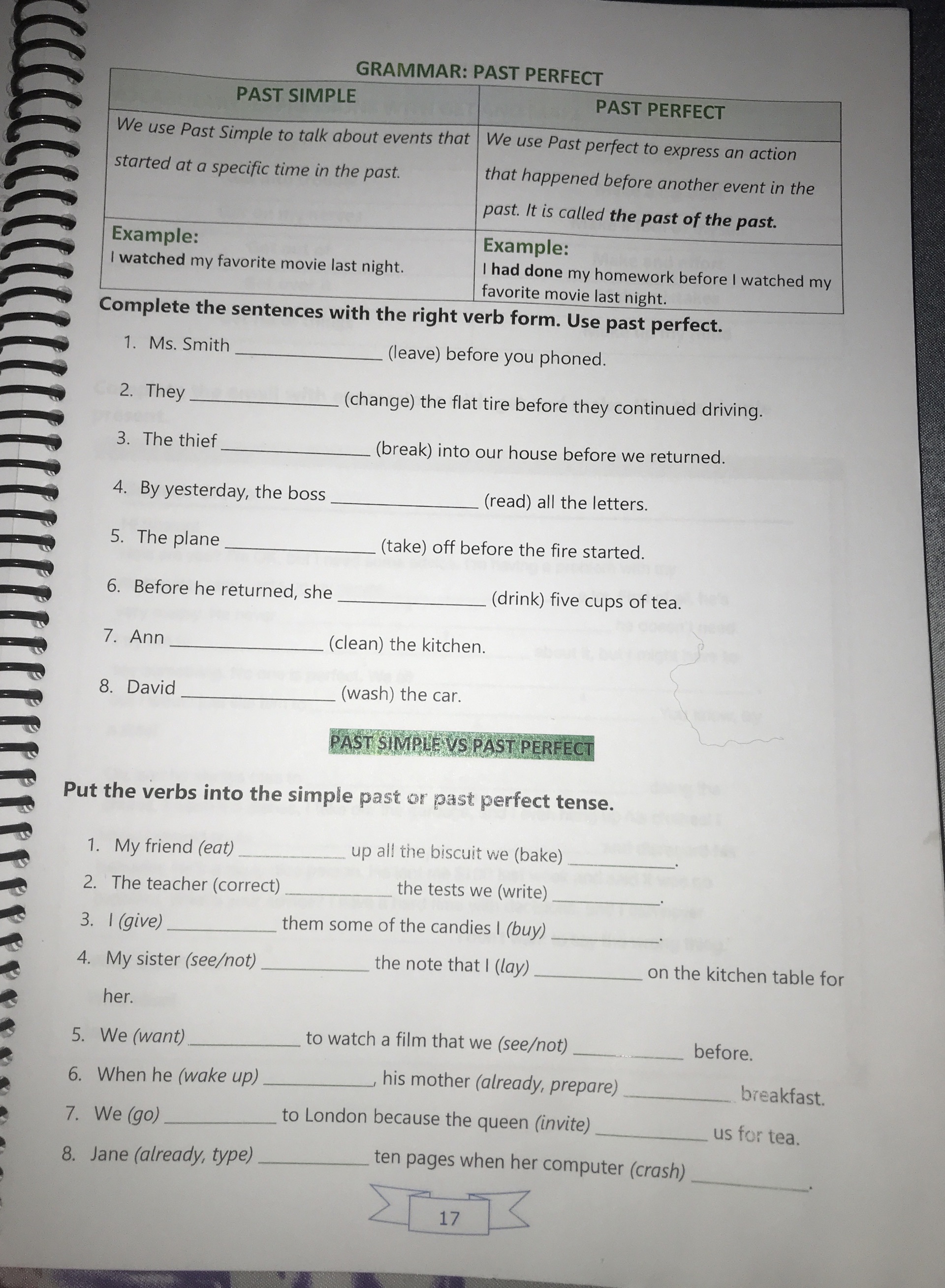 GRAMMAR: PAST PERFECT PAST SIMPLE We use | StudyX