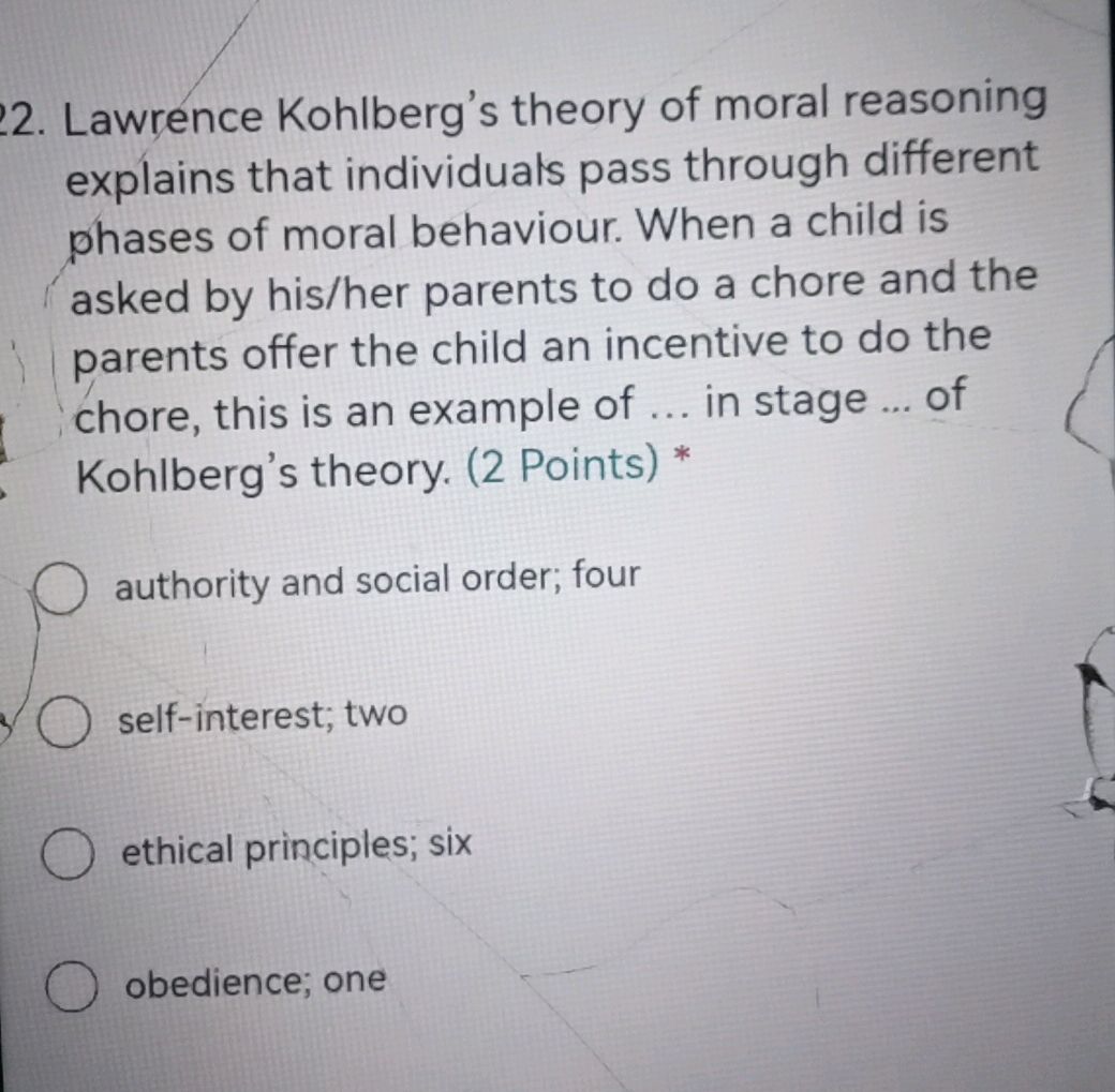 Lawrence Kohlberg's theory of moral