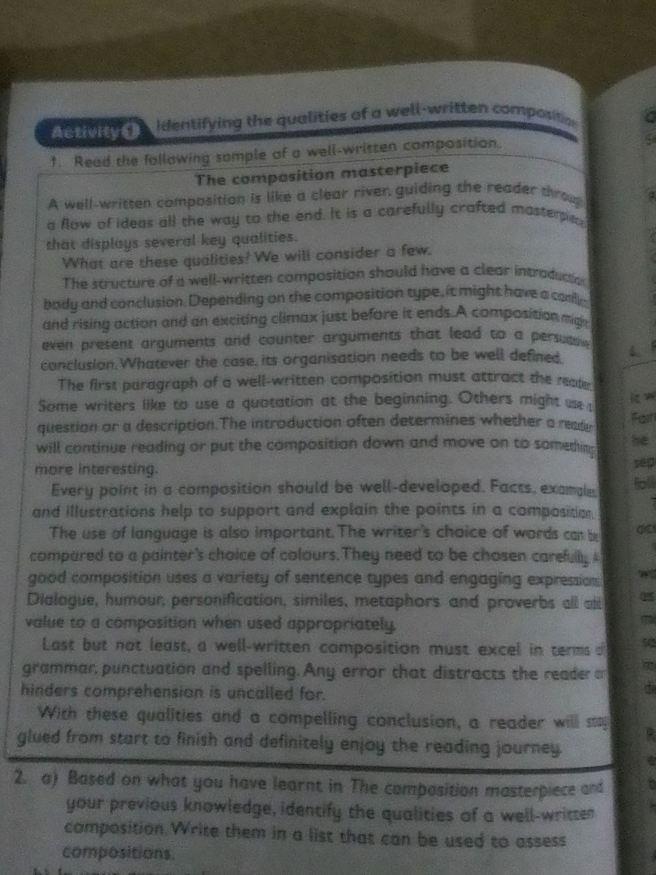 1. Read the following sample of a | StudyX