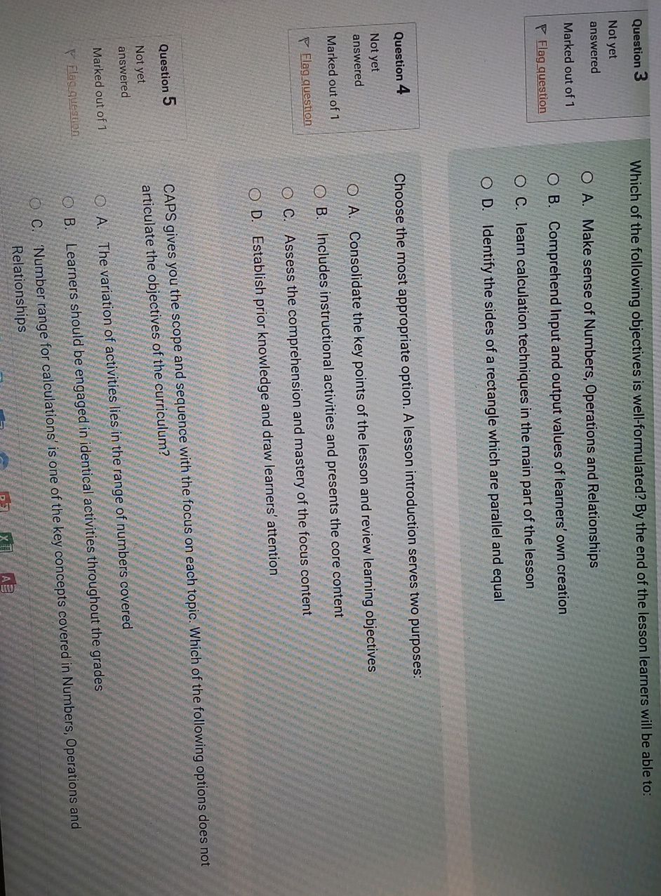 Question 3 Which of the following objectives | StudyX