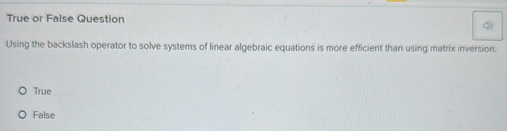 Using the backslash operator to solve | StudyX