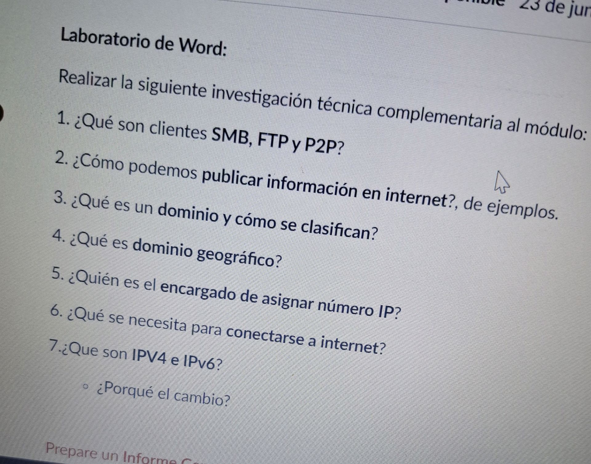 1. ¿Qué son clientes SMB, FTP y P2P? 2. | StudyX