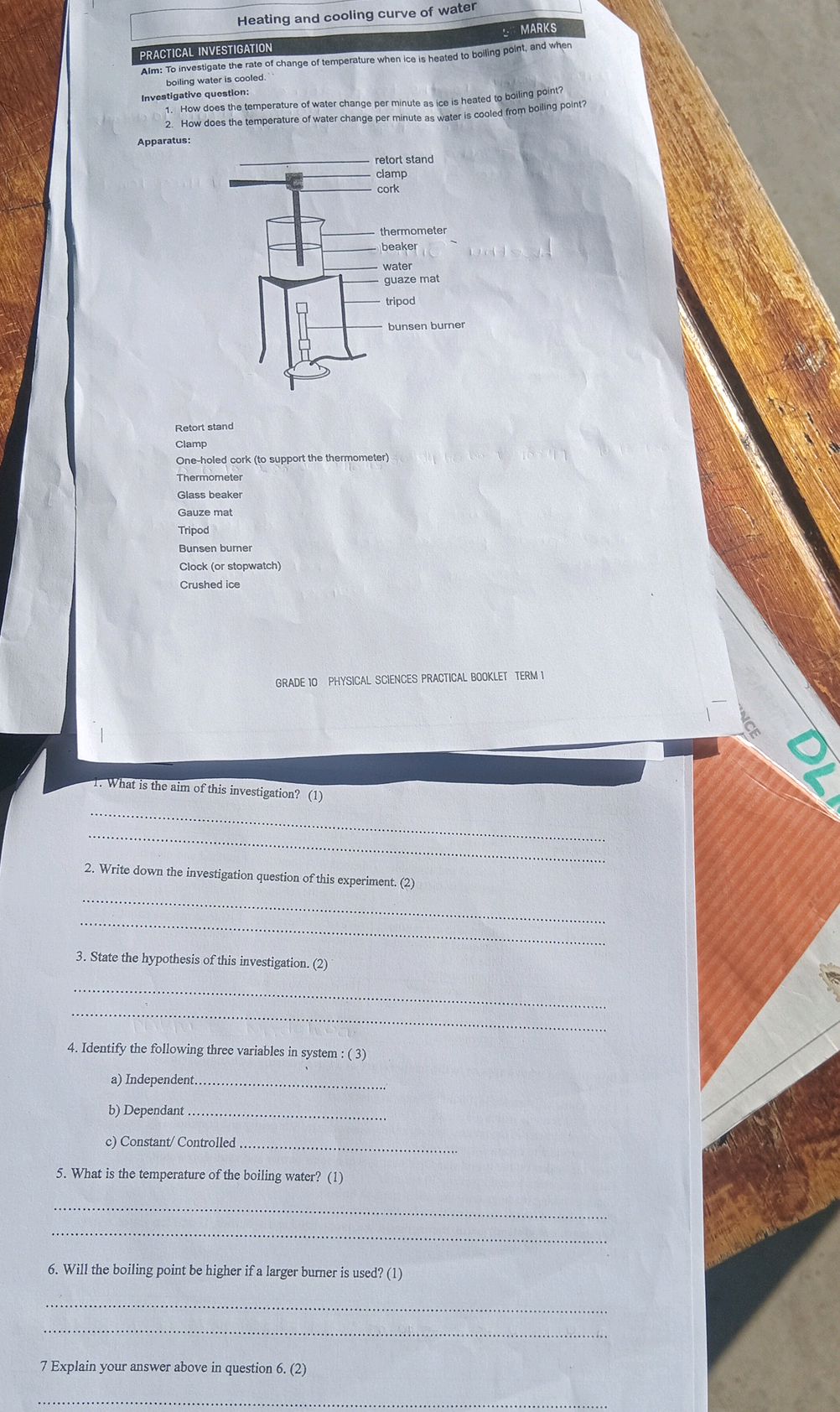 Heating and cooling curve of water | StudyX