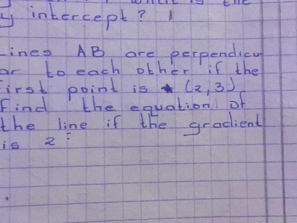 Lines AB are perpendicular to each other if | StudyX