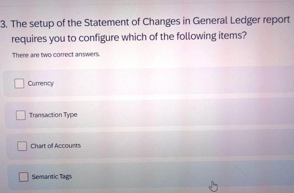The setup of the Statement of Changes in | StudyX