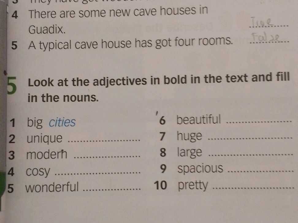 Look at the adjectives in bold in the text | StudyX