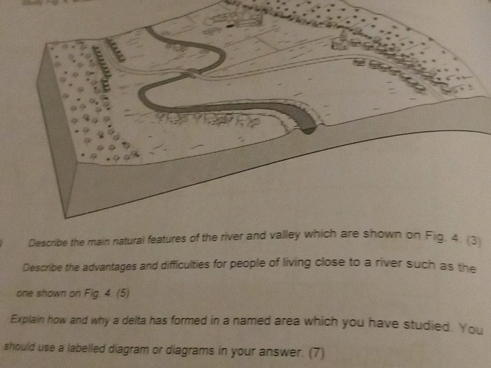 Describe the main natural features of the | StudyX