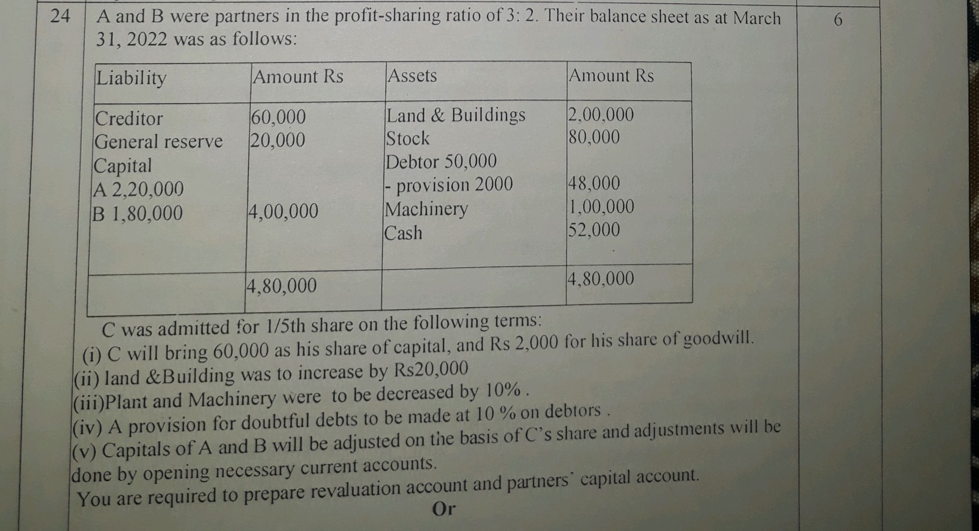24 A and B were partners in the | StudyX