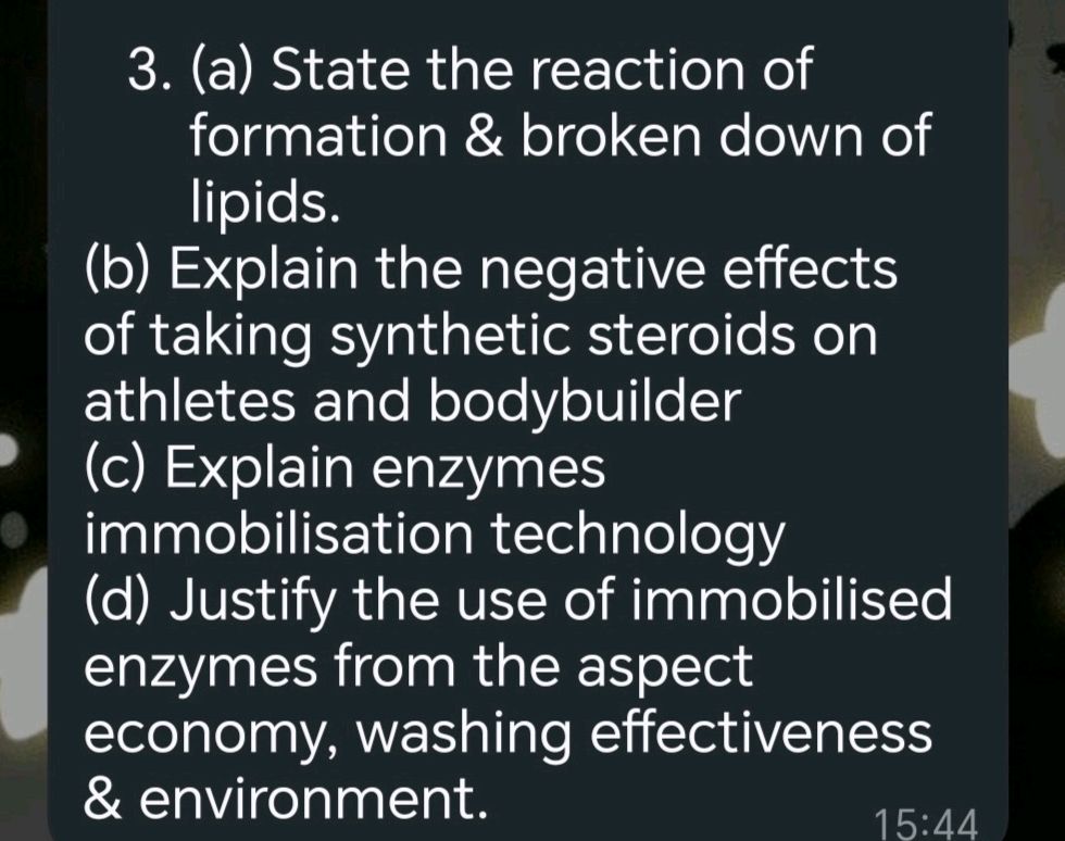 3. (a) State the reaction of formation | StudyX