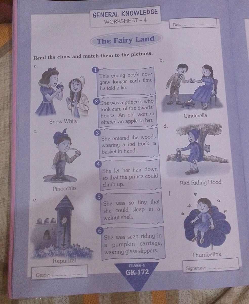 Read the clues and match them to the | StudyX