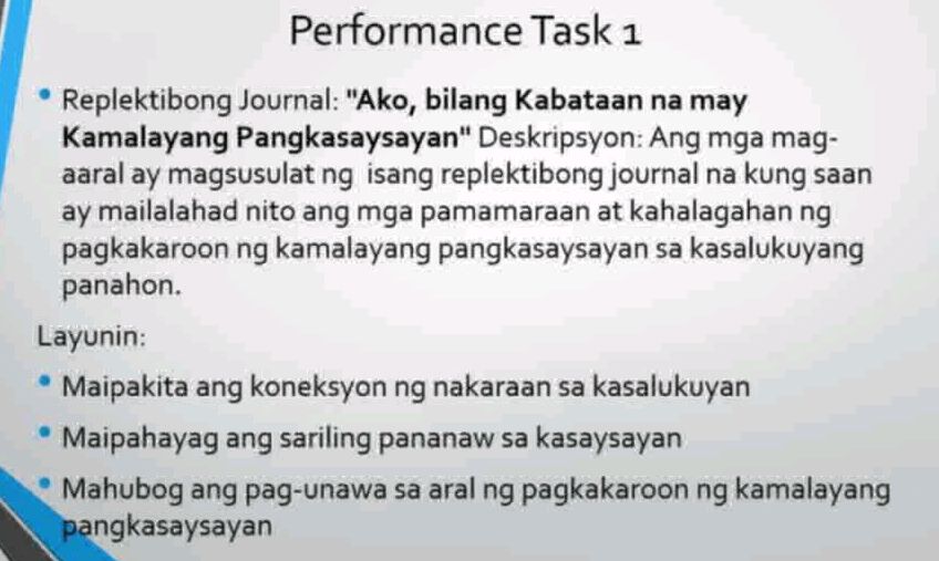Performance Task 1 * Replektibong | StudyX