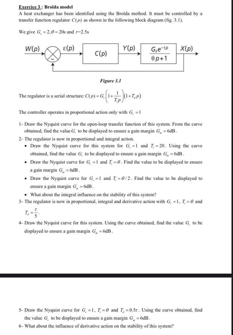 Exercise 3: Broïda model A heat exchanger | StudyX