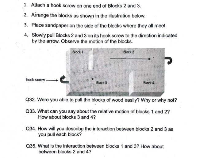 1. Attach a hook screw on one end of Blocks | StudyX
