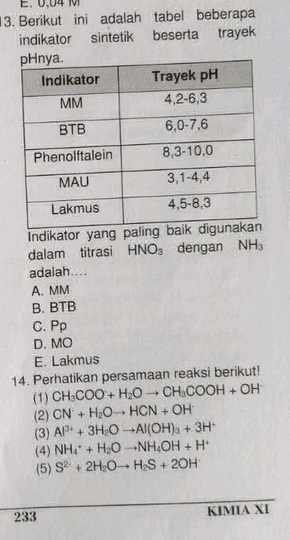 13. Berikut ini adalah tabel beberapa | StudyX