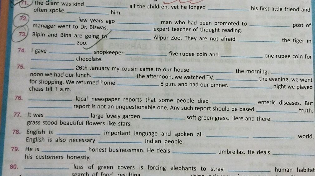 71. The Giant was kind all the children, | StudyX