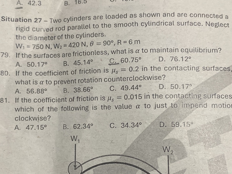 Situation 27 - Two cylinders are loaded as | StudyX
