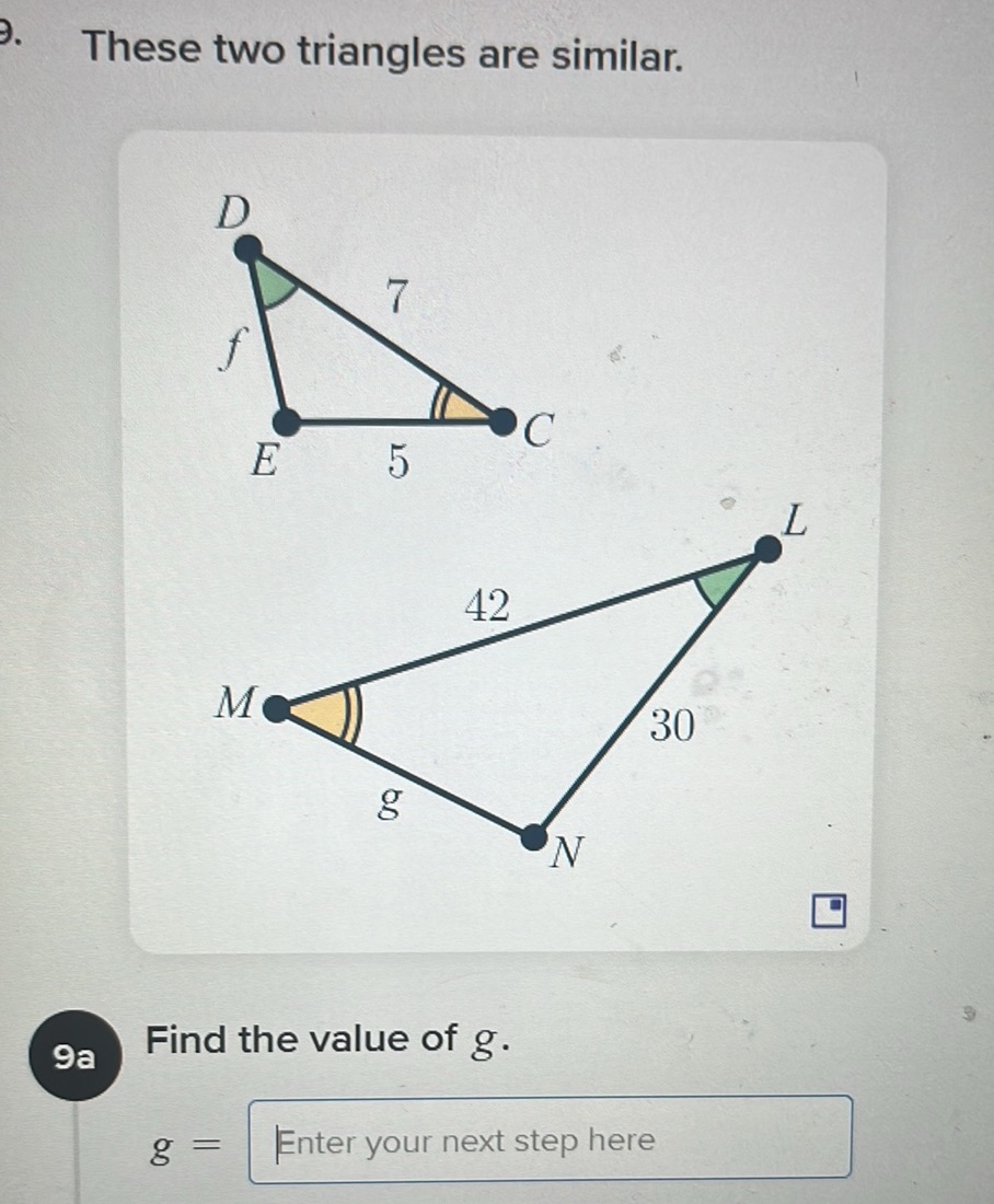 These two triangles are similar. Find the | StudyX