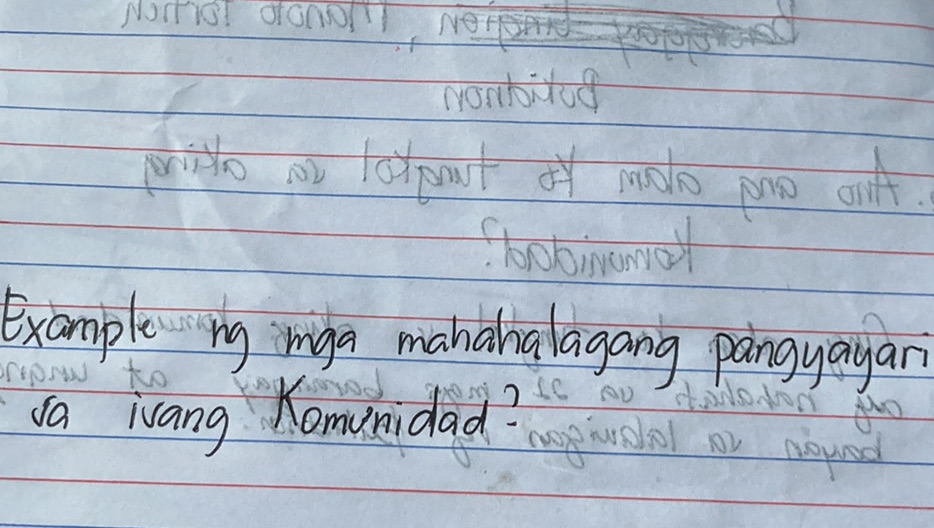 Example ng mga mahahalagang pangyayari sa