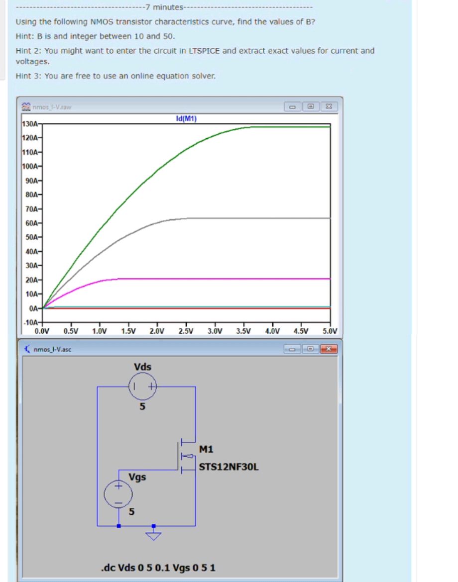 Using the following NMOS transistor | StudyX