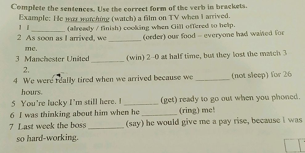 Complete the sentences. Use the correct form | StudyX