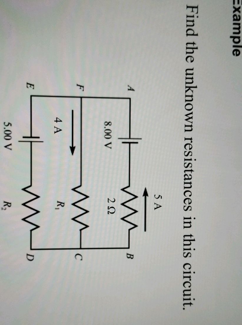 Find the unknown resistances in this | StudyX