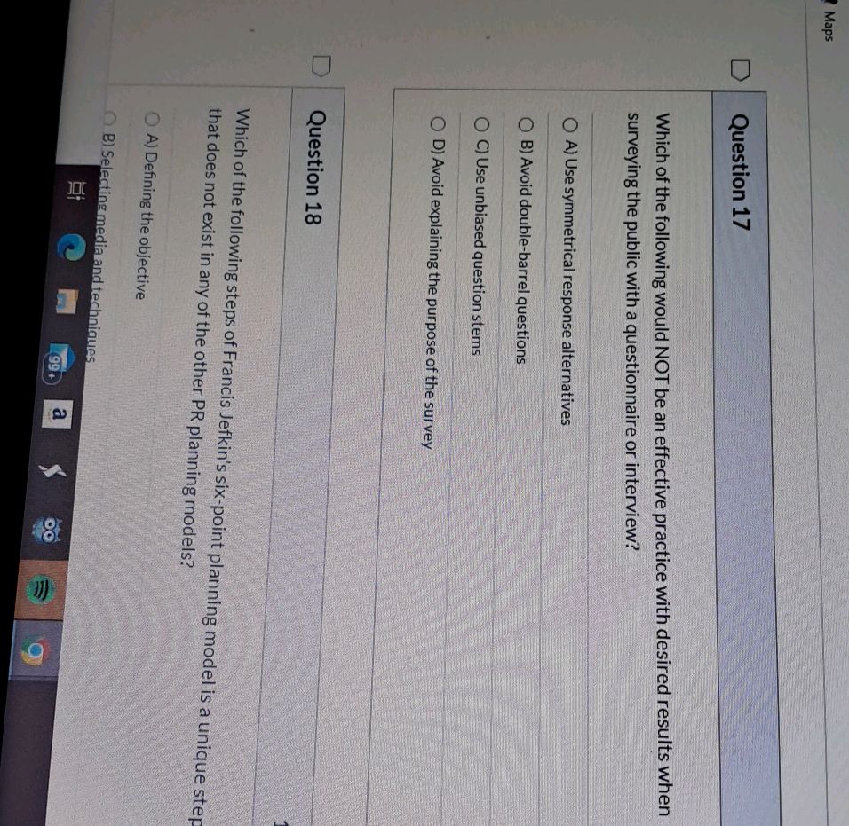 Question 17 Which of the following would NOT | StudyX