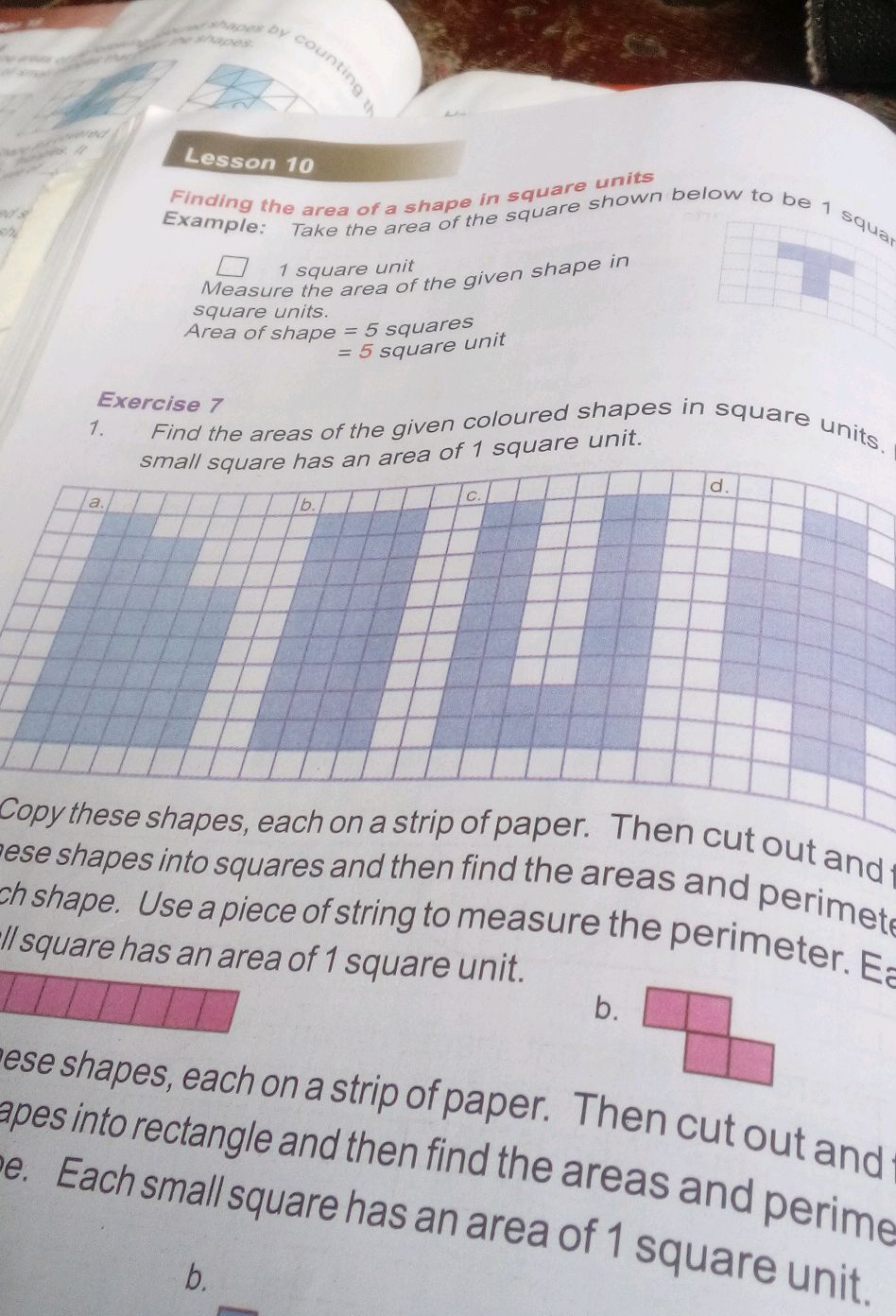 Find the areas of the given coloured shapes | StudyX