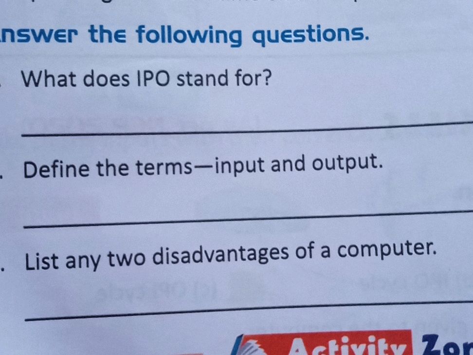 What does IPO stand for? Define the