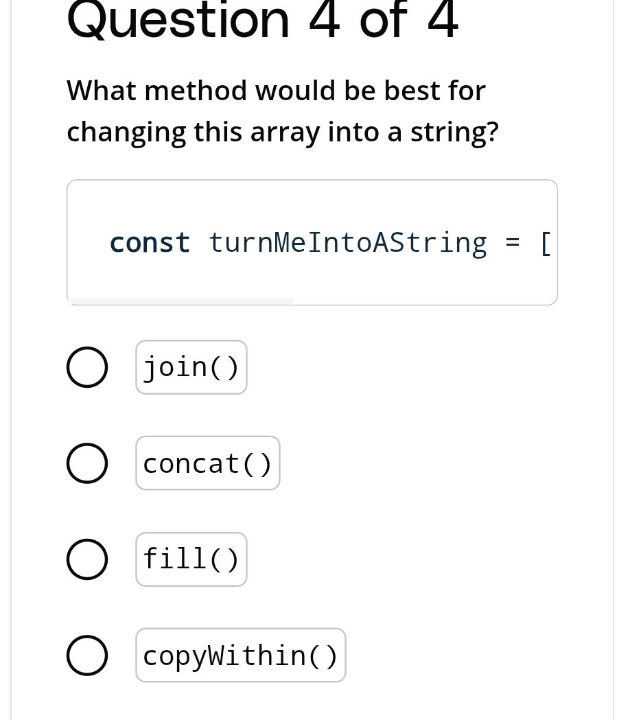 What method would be best for changing this | StudyX