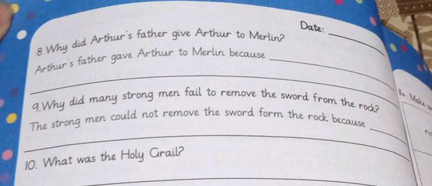 Why did Arthur's father give Arthur to