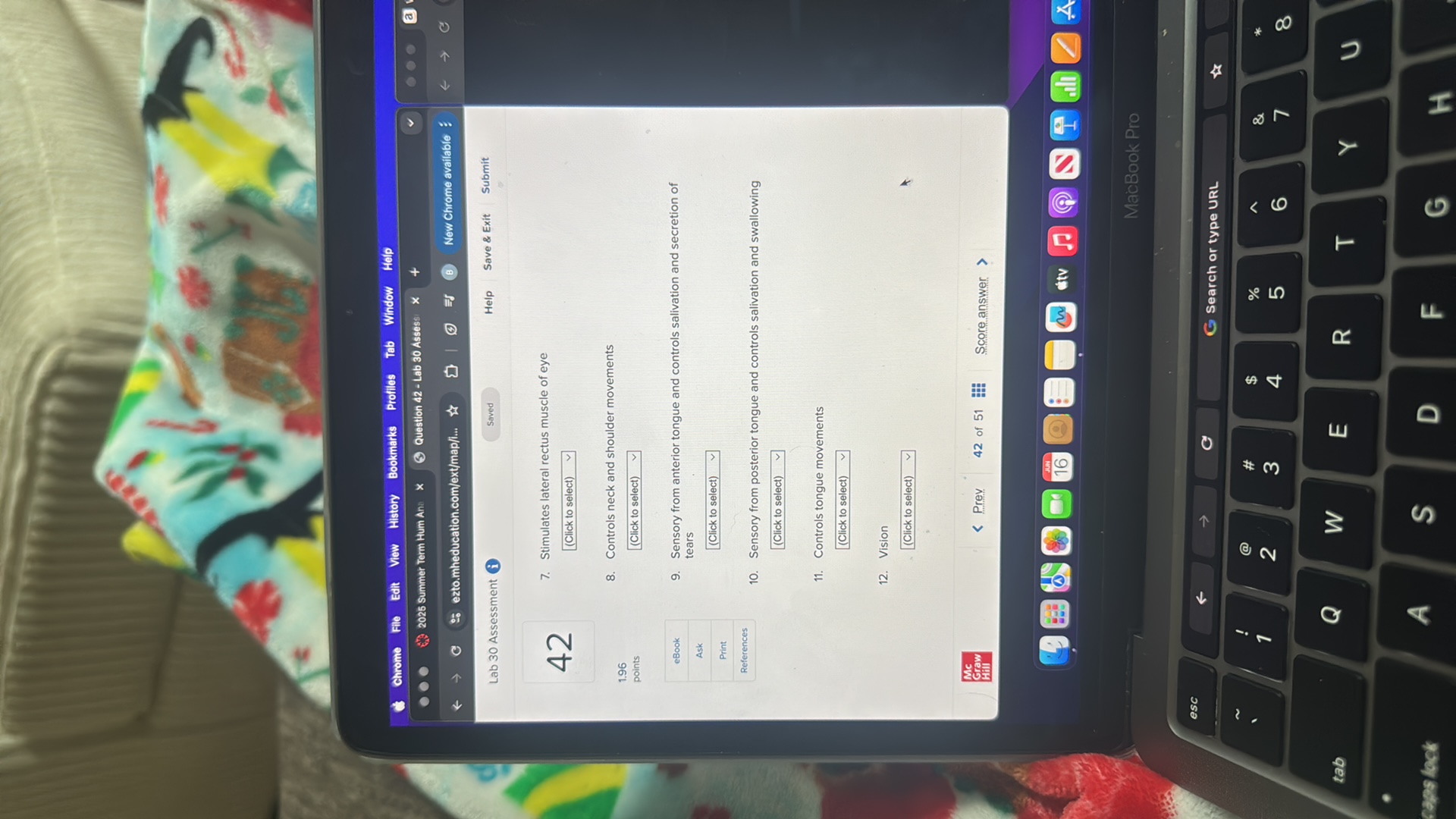 Match the cranial nerves with their | StudyX
