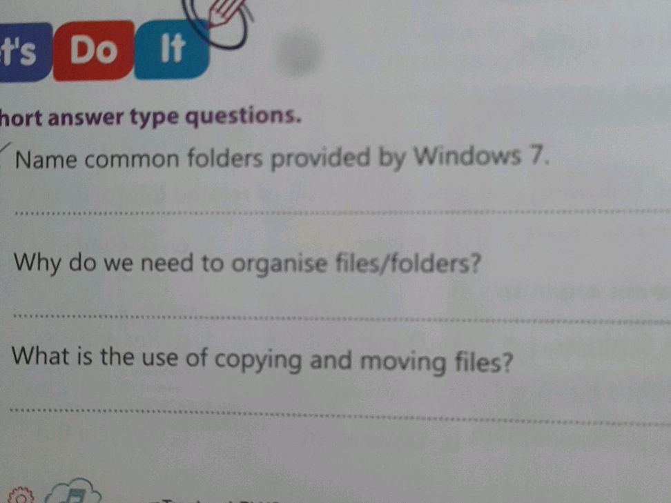 Name common folders provided by Windows 7. | StudyX
