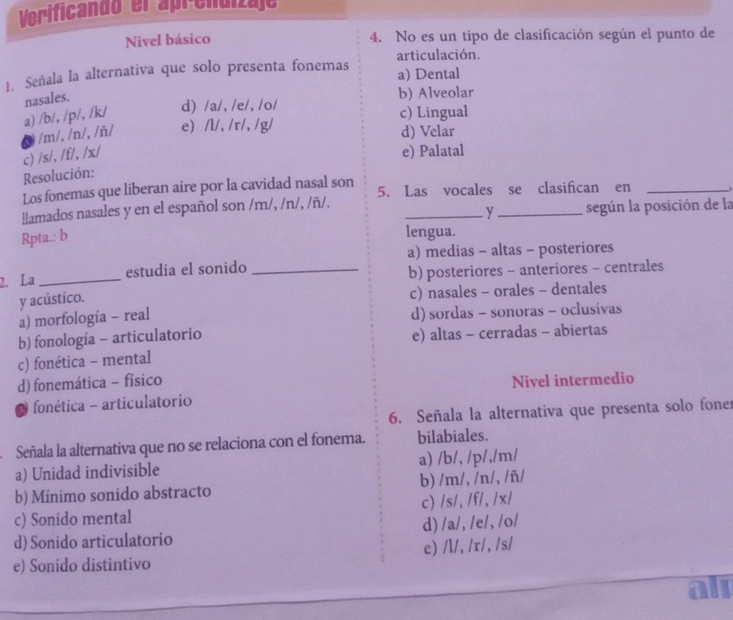 1. Señala la alternativa que solo presenta | StudyX