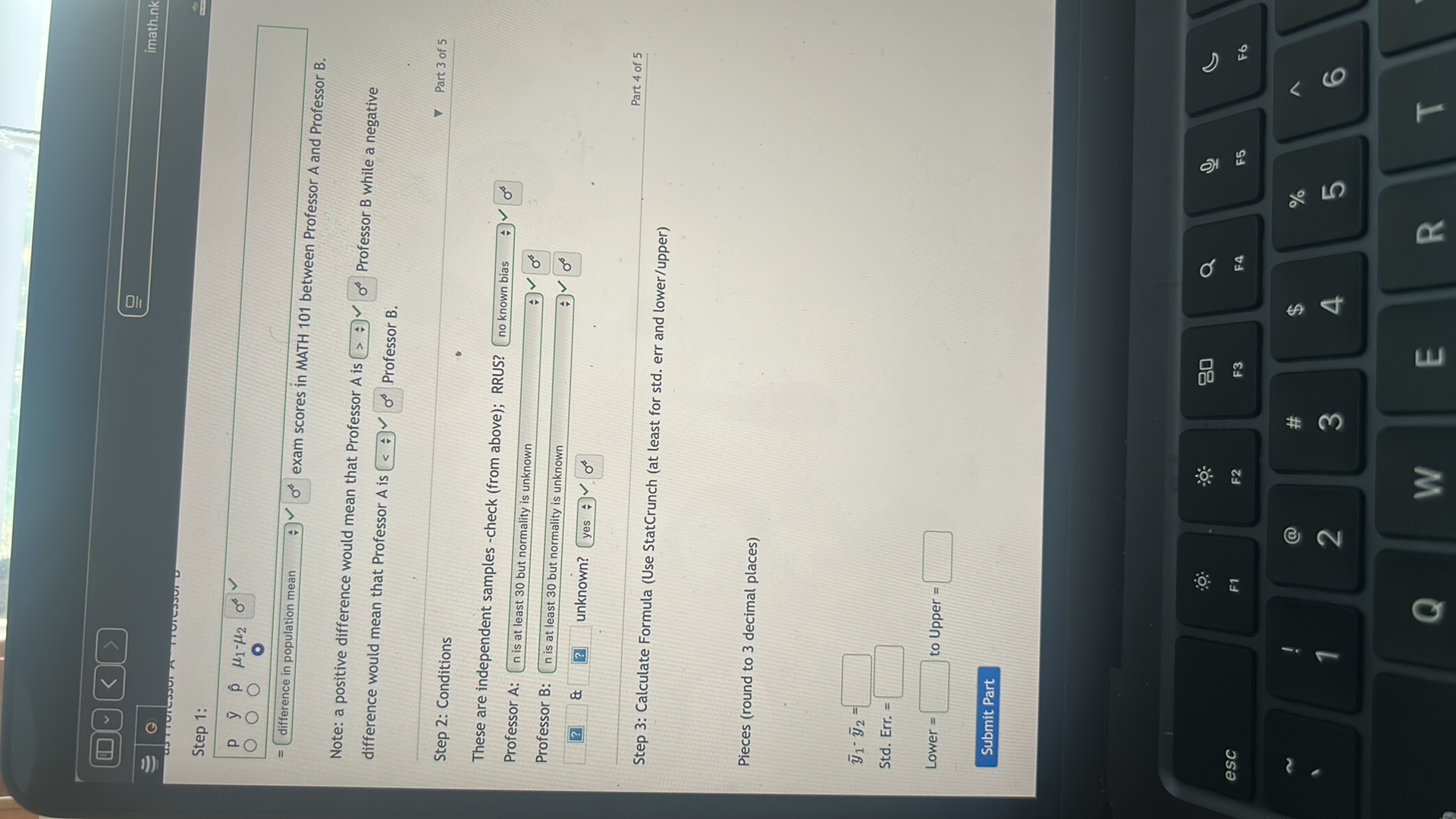 A university is trying to assess if there is | StudyX