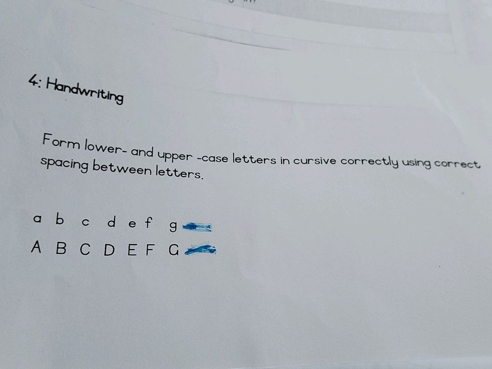 4: Handwriting Form lower- and upper -case | StudyX