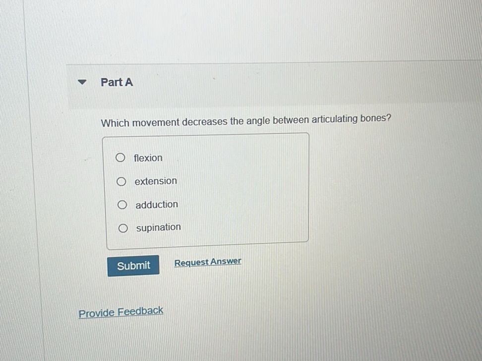 Which movement decreases the angle between | StudyX