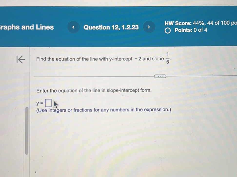 Find the equation of the line with | StudyX