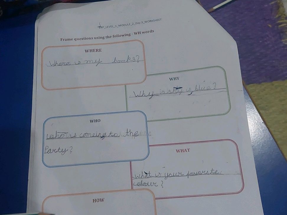 Frame questions using the following - WH | StudyX